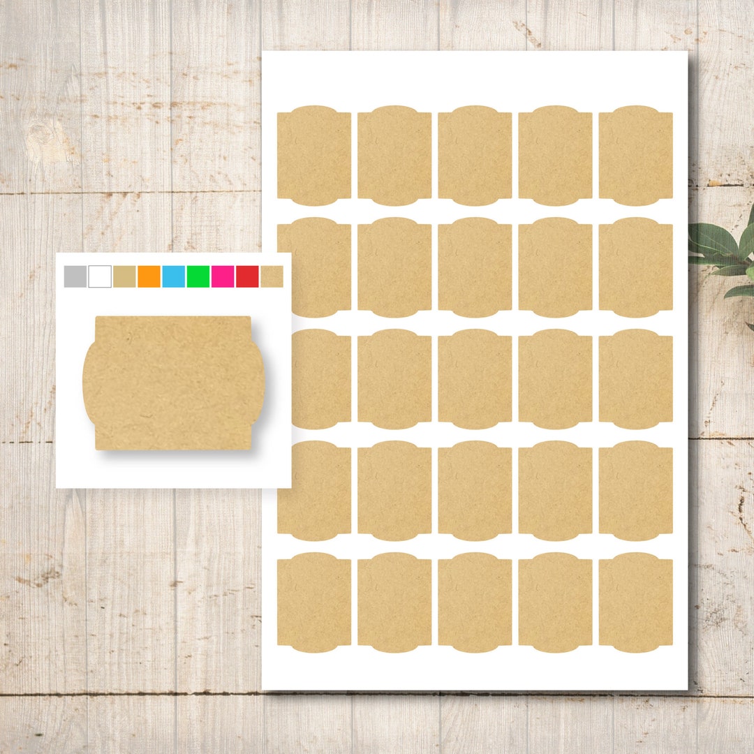 25 Kraft Paper Stickers Labels - Etsy