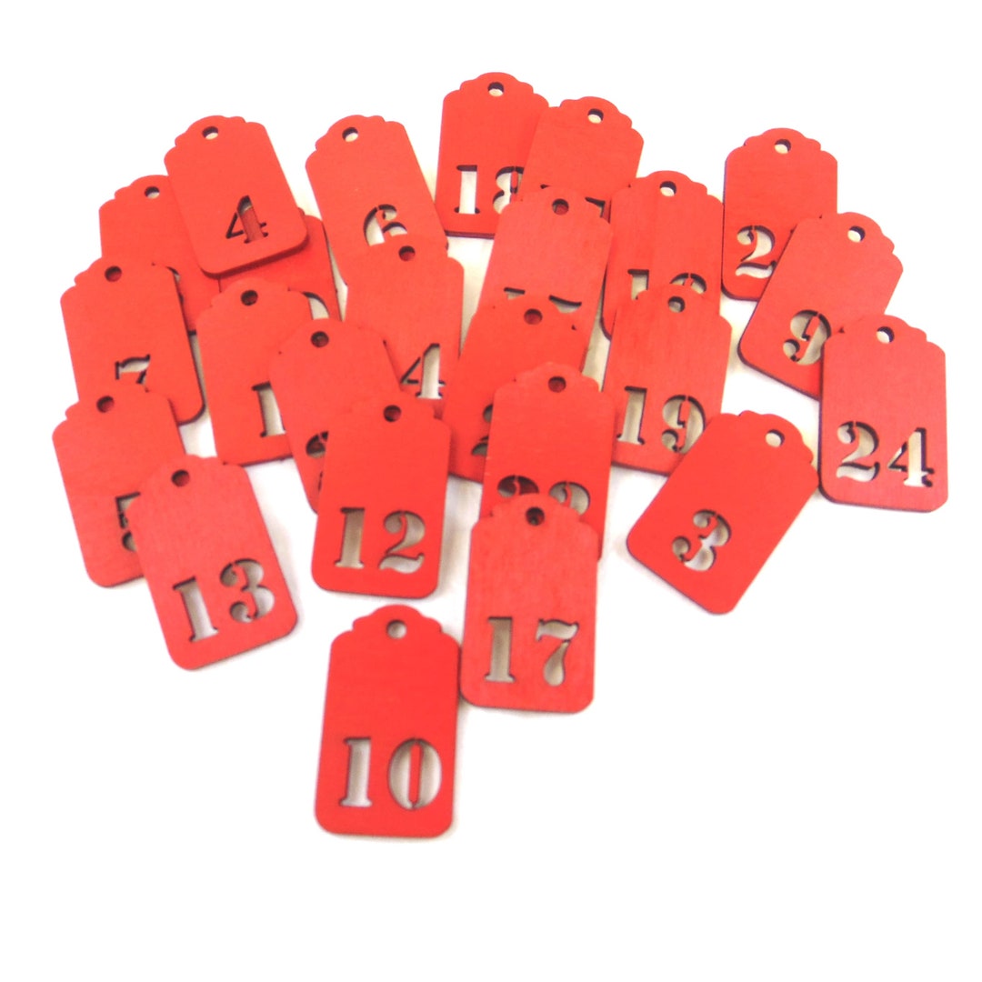 Advent Calendar Numbers Star Laser Cut Wood Pendant Wooden Pendant - Etsy