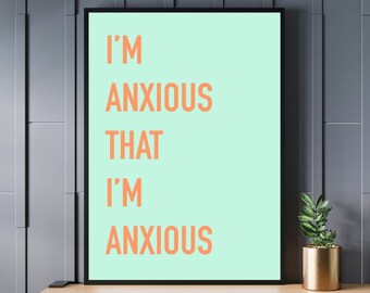 Anxious Poster - Etsy