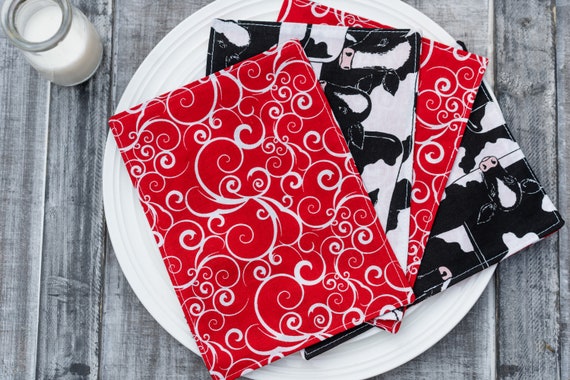 UpCycled Fabric Napkins Made with Repurposed Remnant Fabrics | Etsy