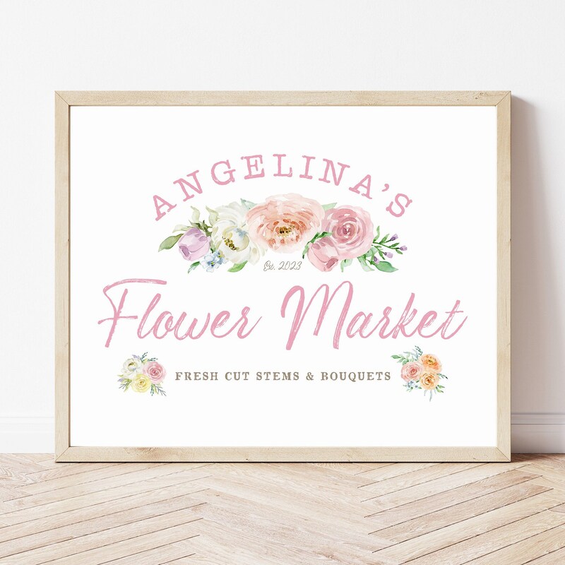 Fresh Flower Market Sign - Etsy