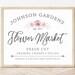 Personalized Flower Market Sign, Printable Fresh Flowers Print, Custom ...