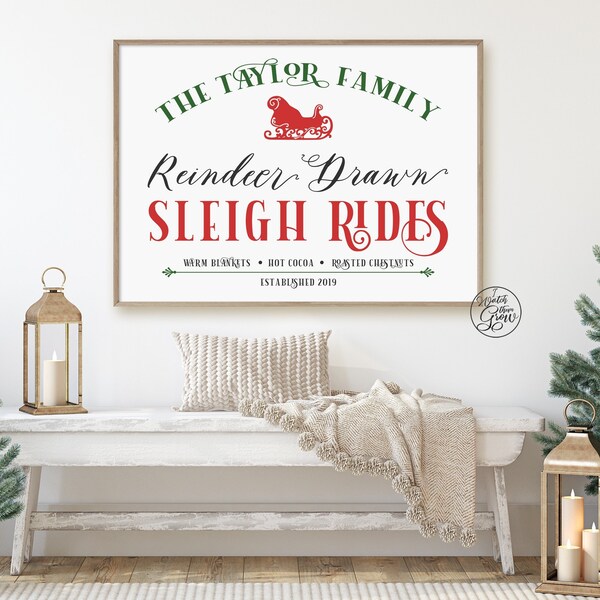 Sleigh Ride Sign - Etsy