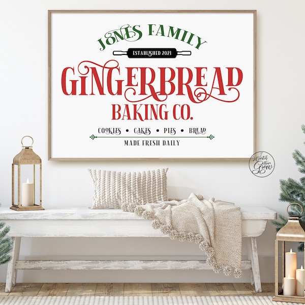 Gingerbread Sign - Etsy