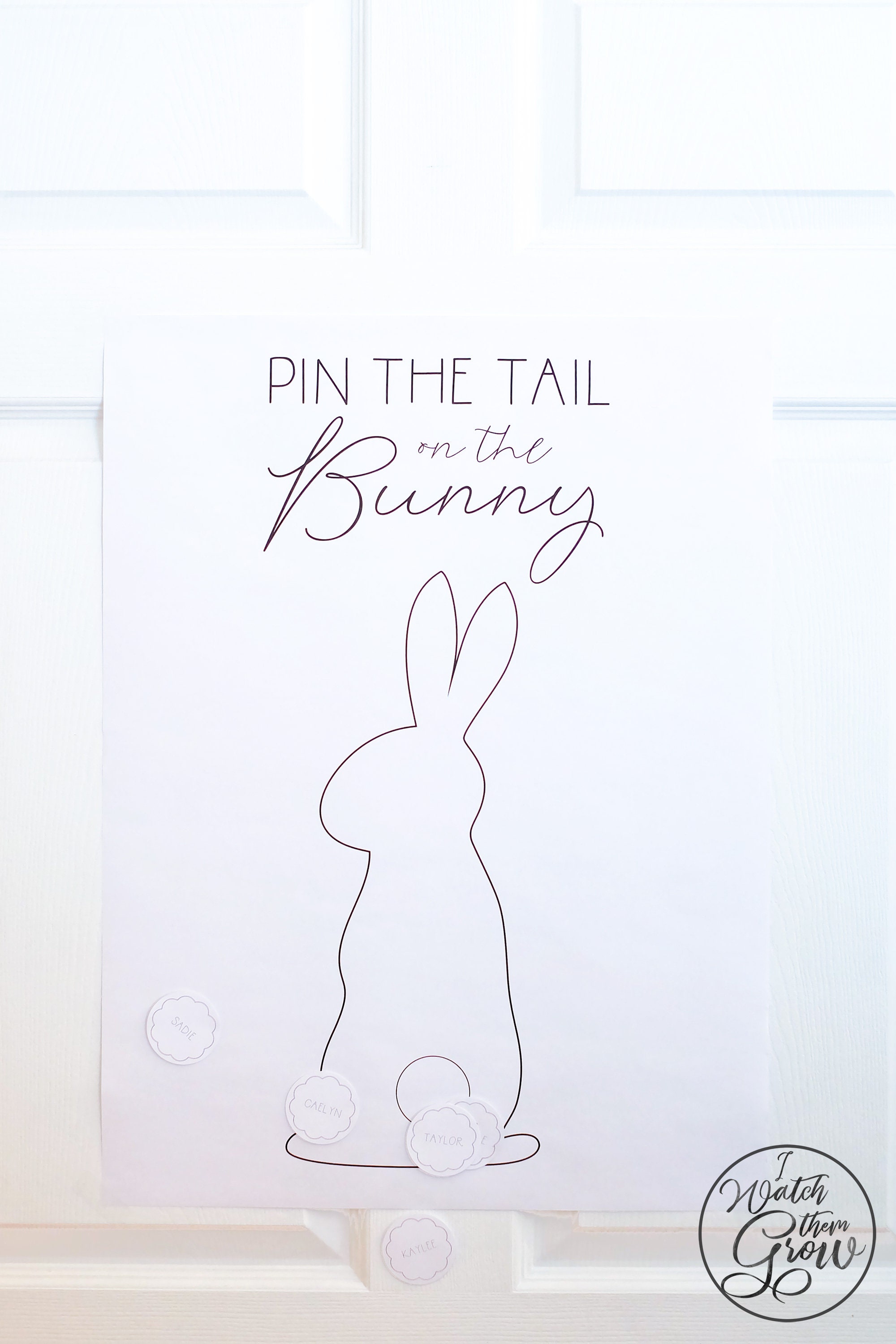 Pin the Tail on the Bunny Game Printable Bunny Party Game - Etsy Canada