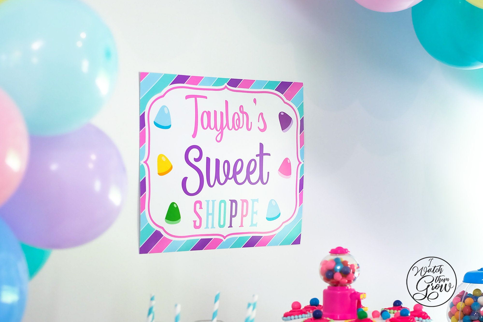Sweet Shoppe Party Sign Printable Editable Sweet Shoppe Sign - Etsy