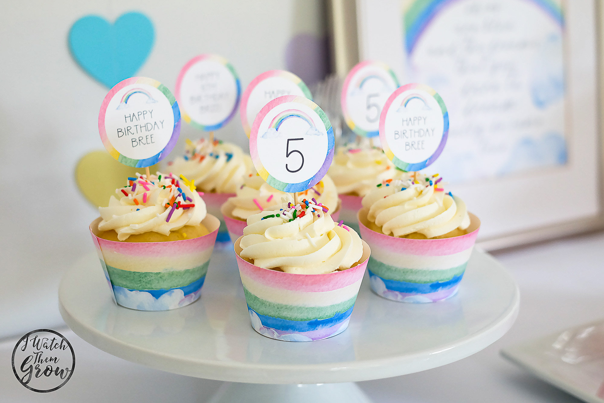 Pastel Rainbow Party Decorations Printable Editable Rainbow - Etsy Hong ...