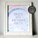Pastel Rainbow Party Welcome Sign, Editable/printable Rainbow Party ...