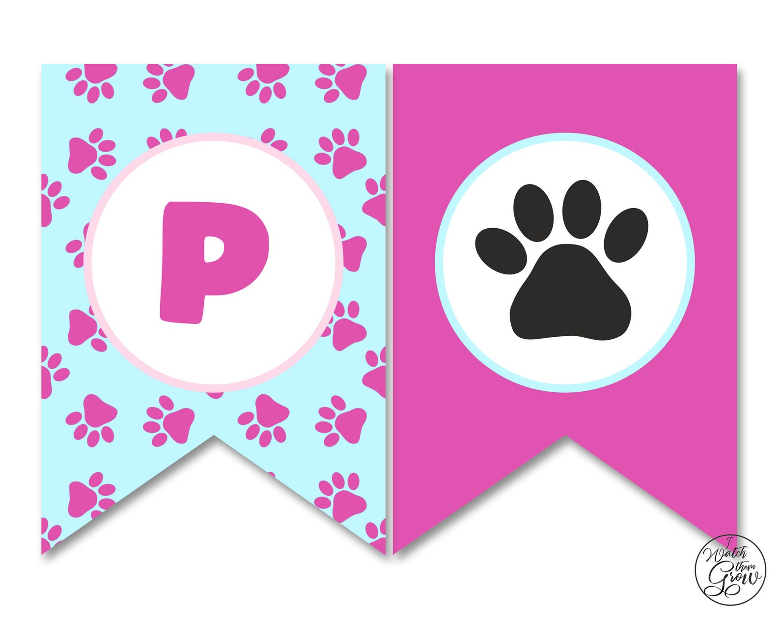 Let's Pawty Banner, Printable Puppy Party Banner, Puppy Birthday Decor ...