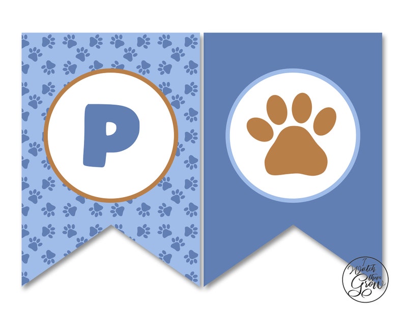 Let's Pawty Banner Printable Puppy Party Banner Puppy - Etsy