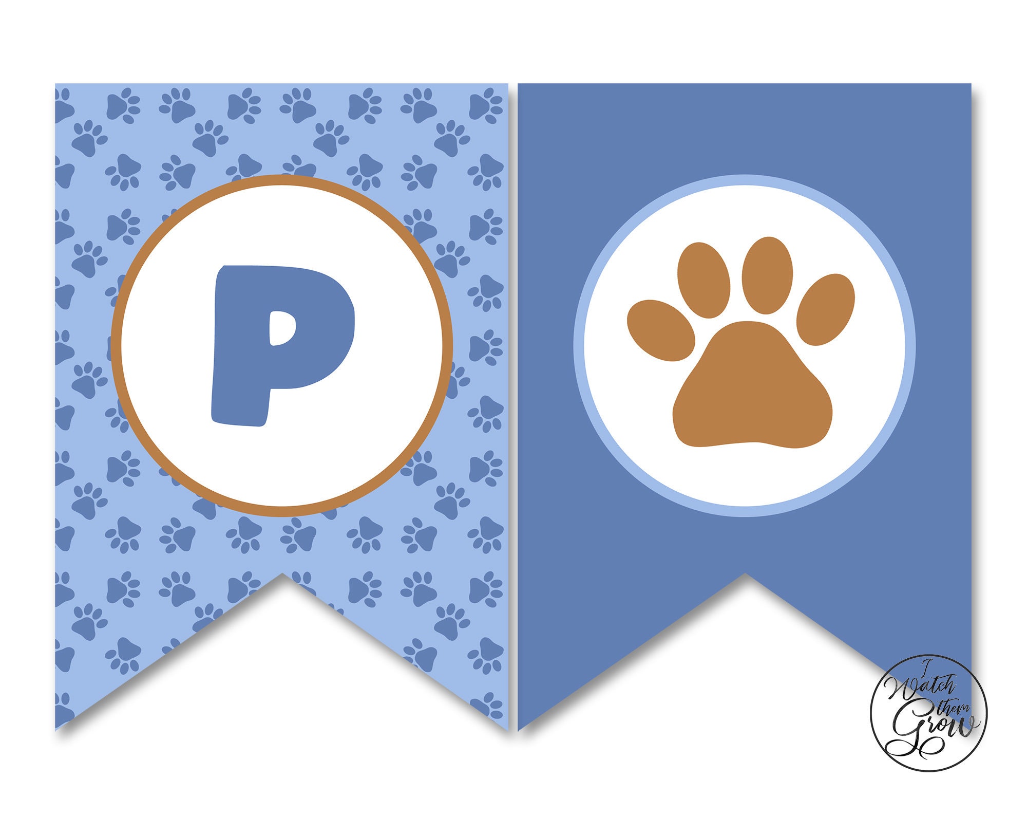 Let's Pawty Banner Printable Puppy Party Banner Puppy | Etsy