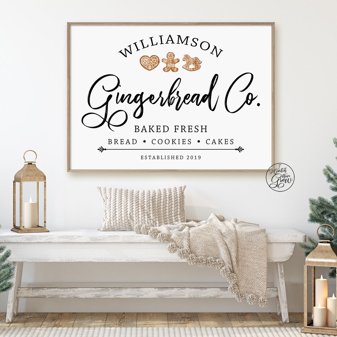 Personalized Gingerbread Co Bakery Sign Printable Christmas - Etsy