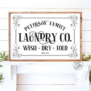 Personalized Laundry Room Sign, Printable Laundry Co Sign, Custom ...