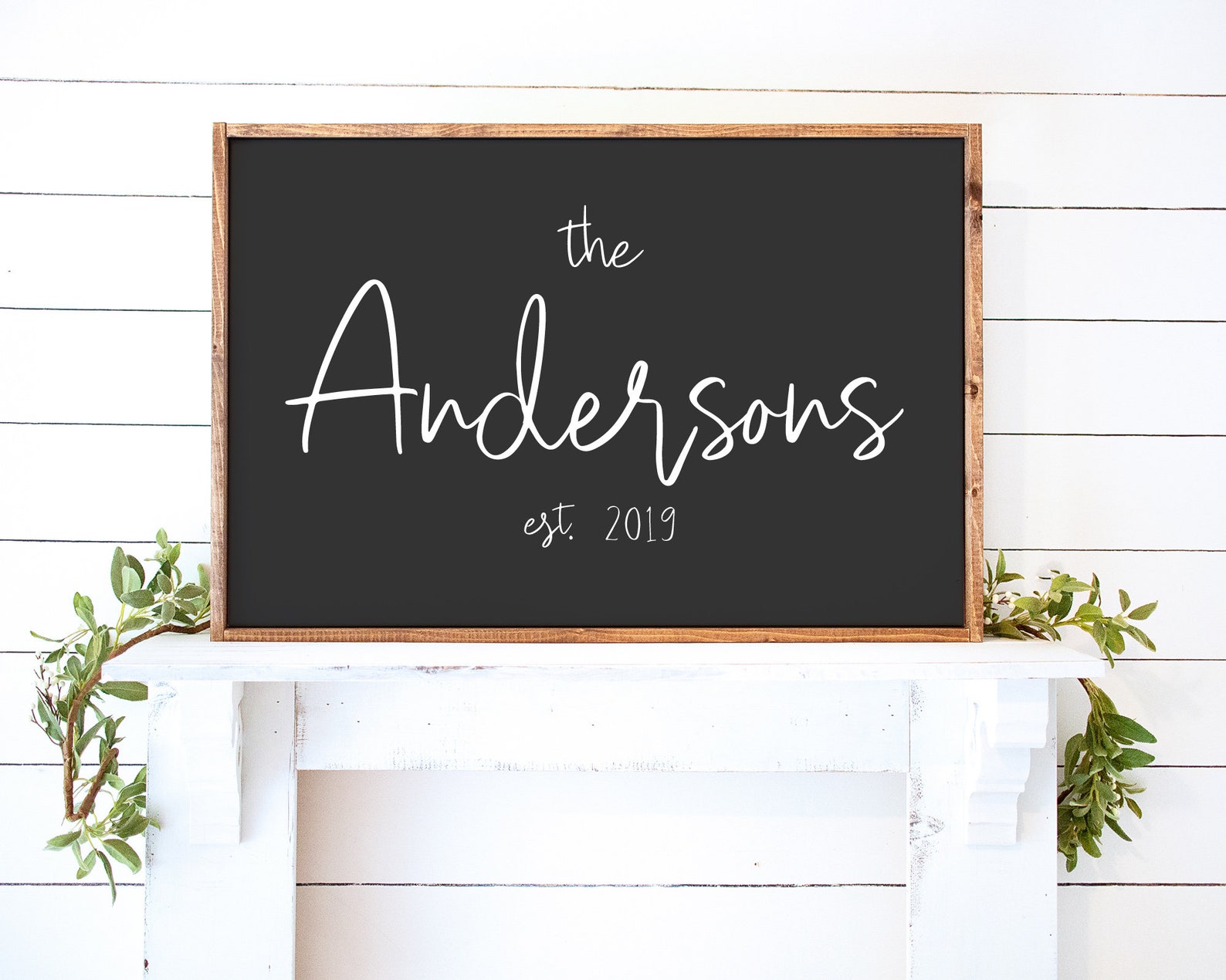 Personalized Family Name Sign Printable Large Family Sign - Etsy