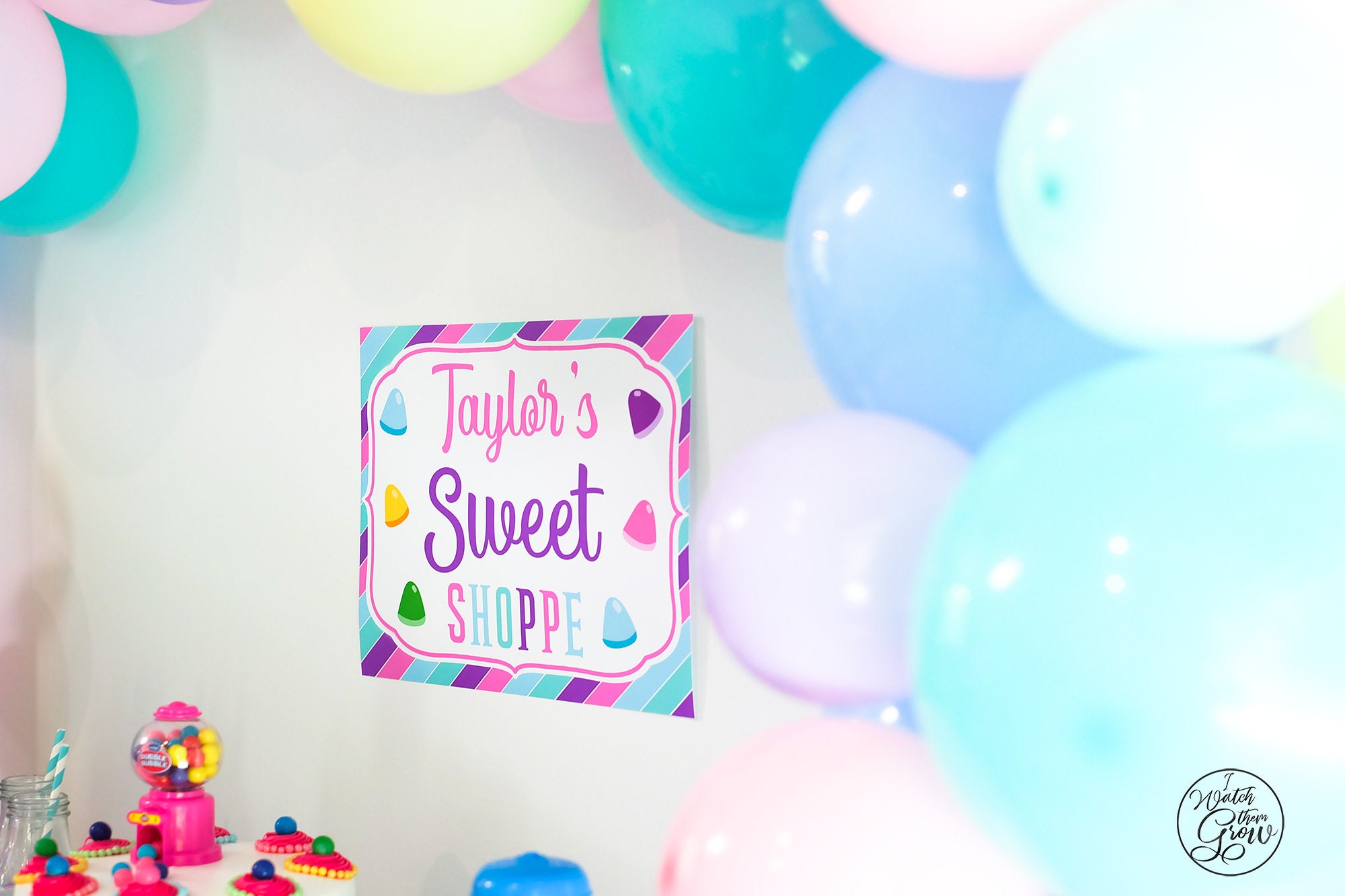 Sweet Shoppe Party Sign Printable Editable Sweet Shoppe Sign - Etsy