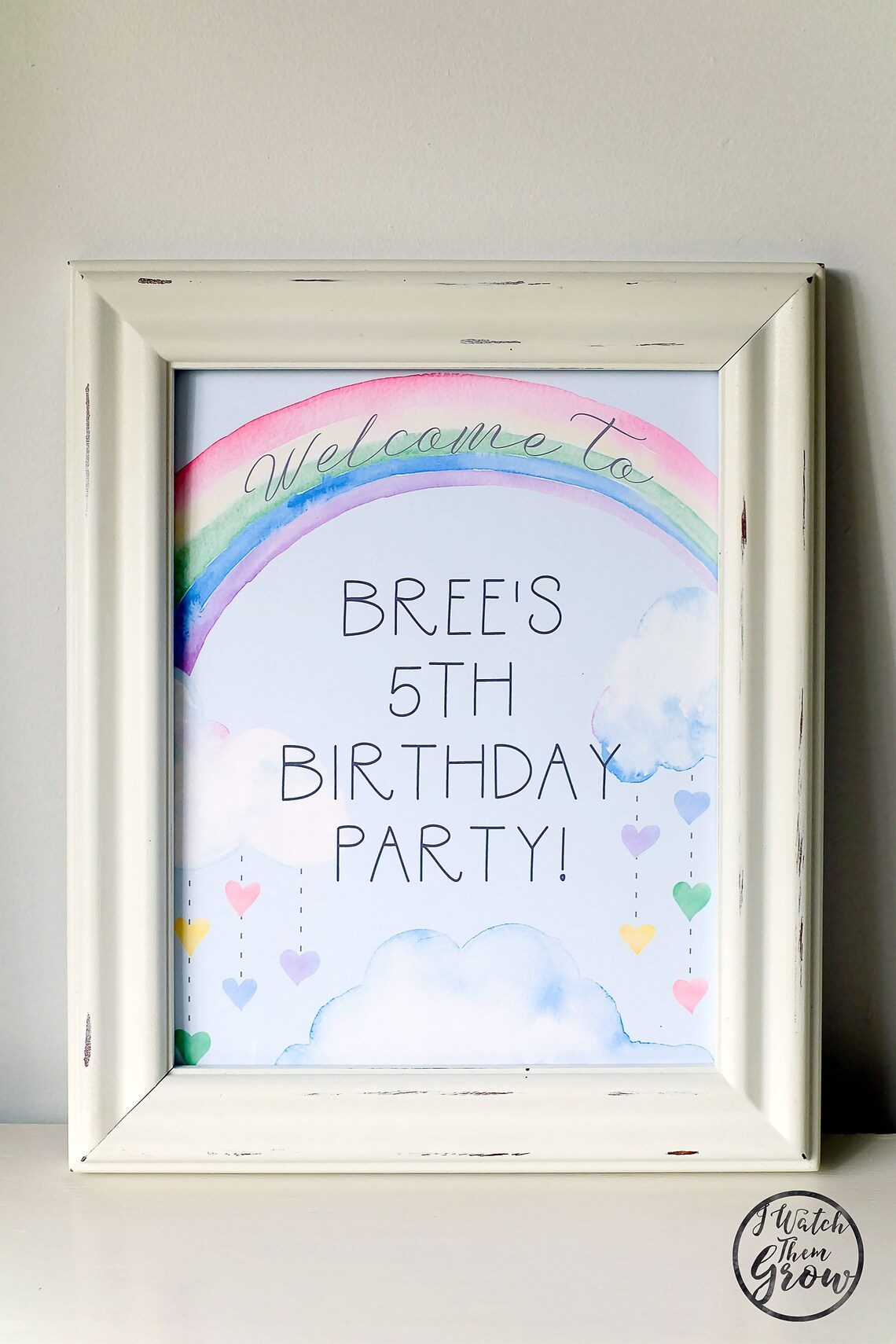 Pastel Rainbow Party Welcome Sign Editable/printable Rainbow - Etsy