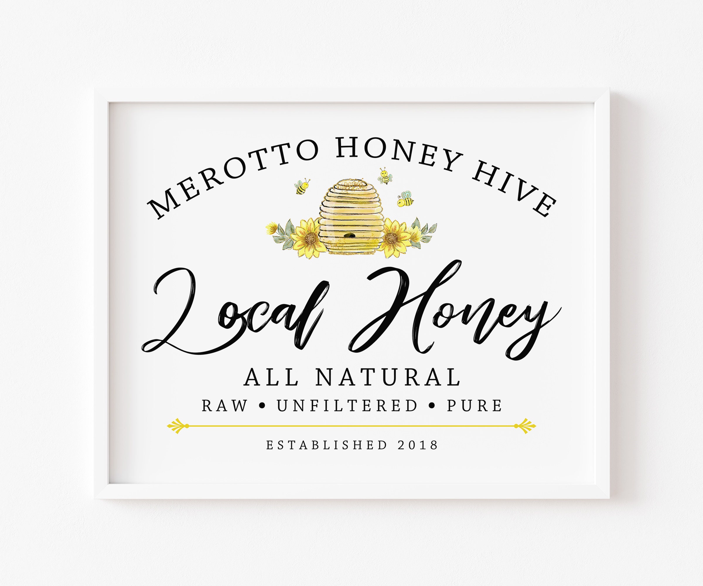 Local Honey Sign Personalized Printable Honey Sign Custom - Etsy