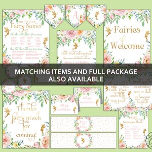 Editable Fairy Name Sign With Name Tags Set, Printable "what is Your ...