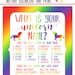Rainbow Unicorn Name Game Printable what's Your - Etsy