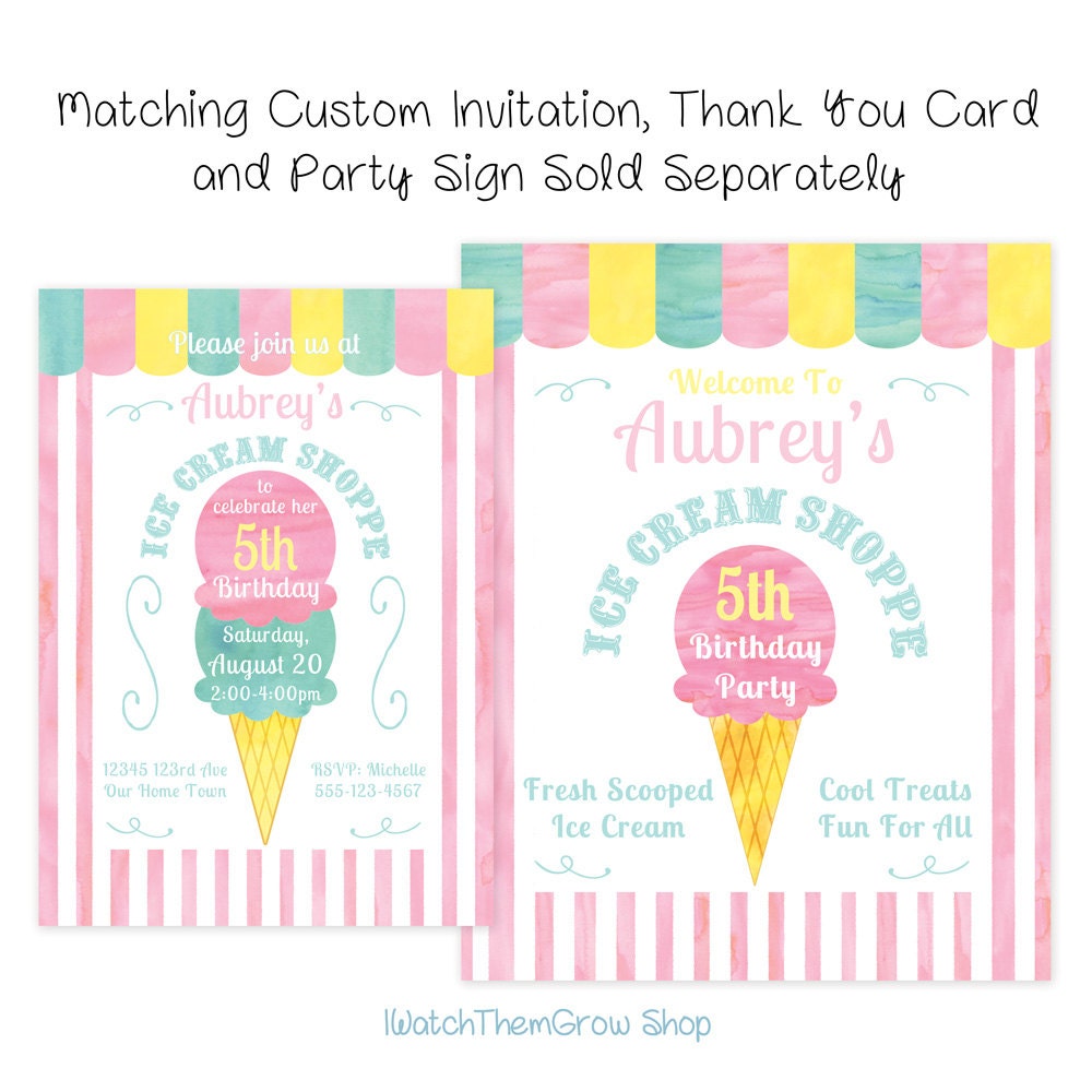 Ice Cream Party Printables Ice Cream Party Decorations Ice | Etsy