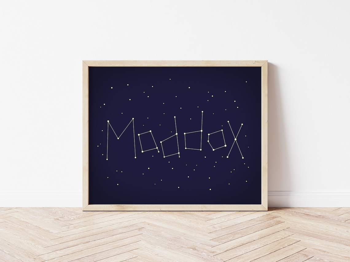 Custom Constellation Name Print, Printable Star Galaxy Art ...