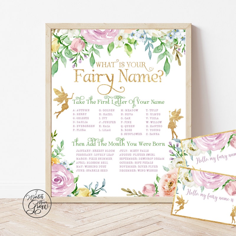 Whats Your Fairy Name - Etsy