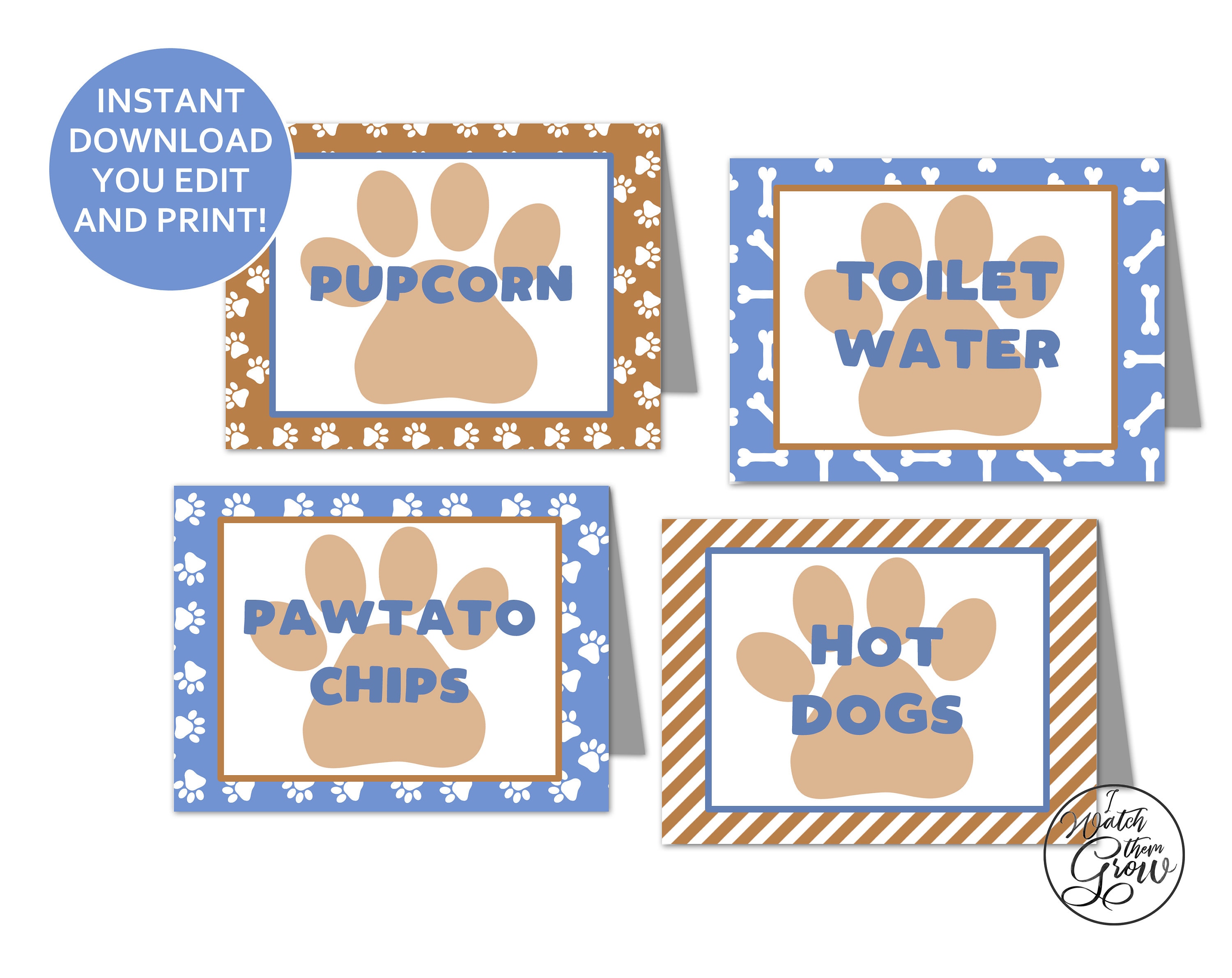 Instant Downloadpaw Patrol Food Labels Food Labels Buffet