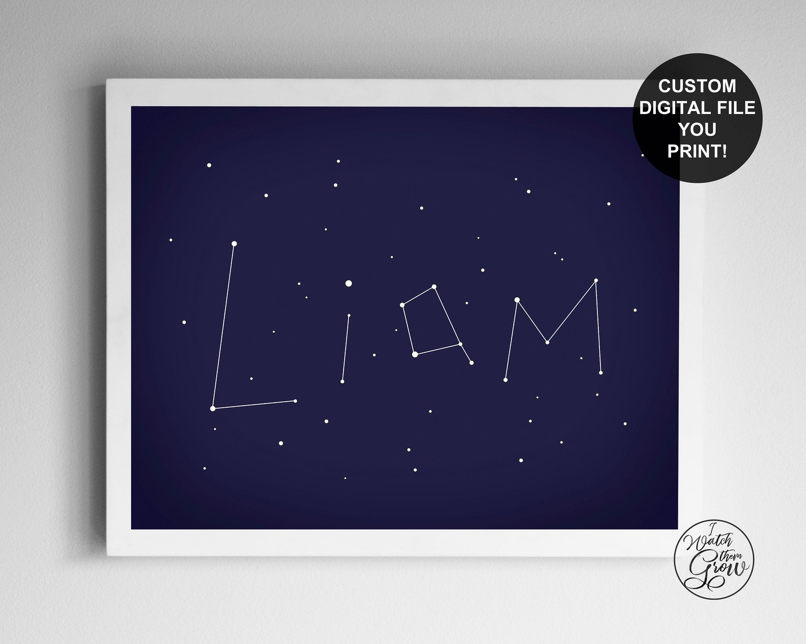 Custom Constellation Name Print, Printable Star Galaxy Art ...