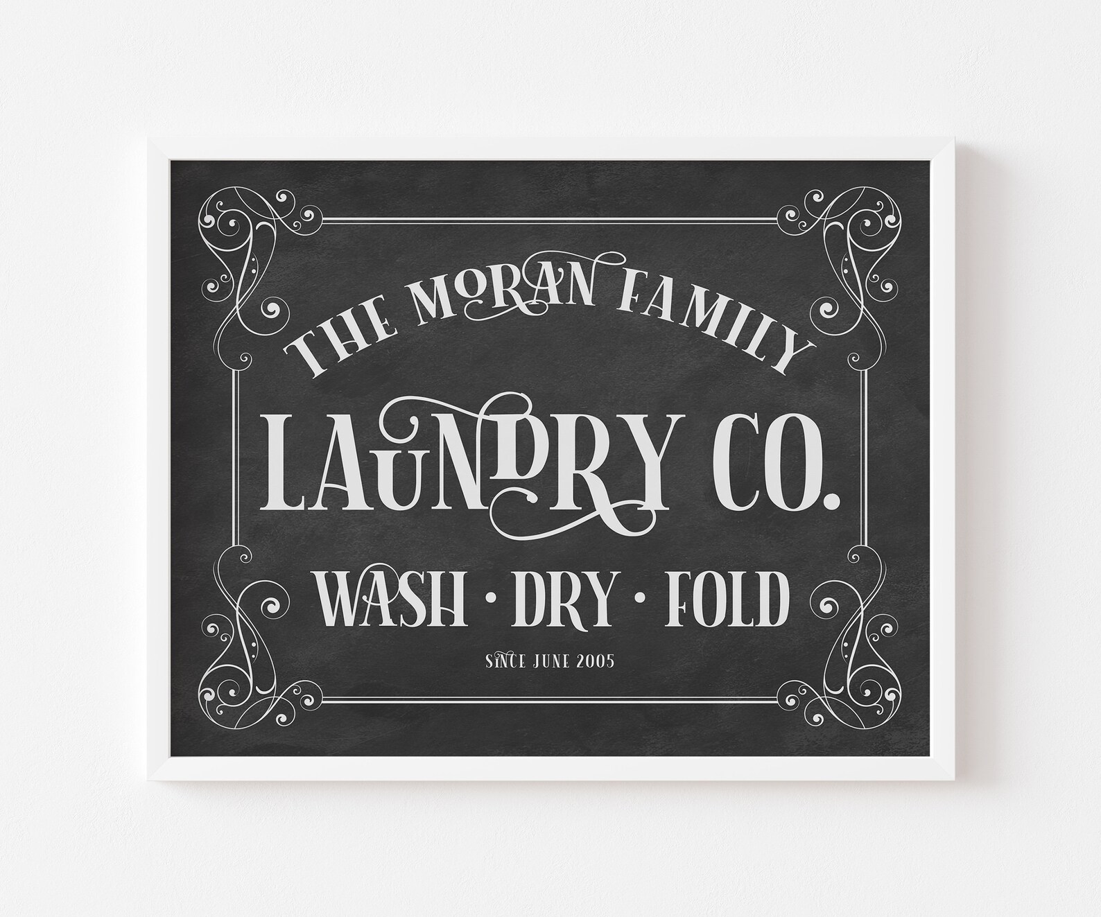 Personalized Laundry Room Sign, Printable Laundry Co Sign, Custom ...