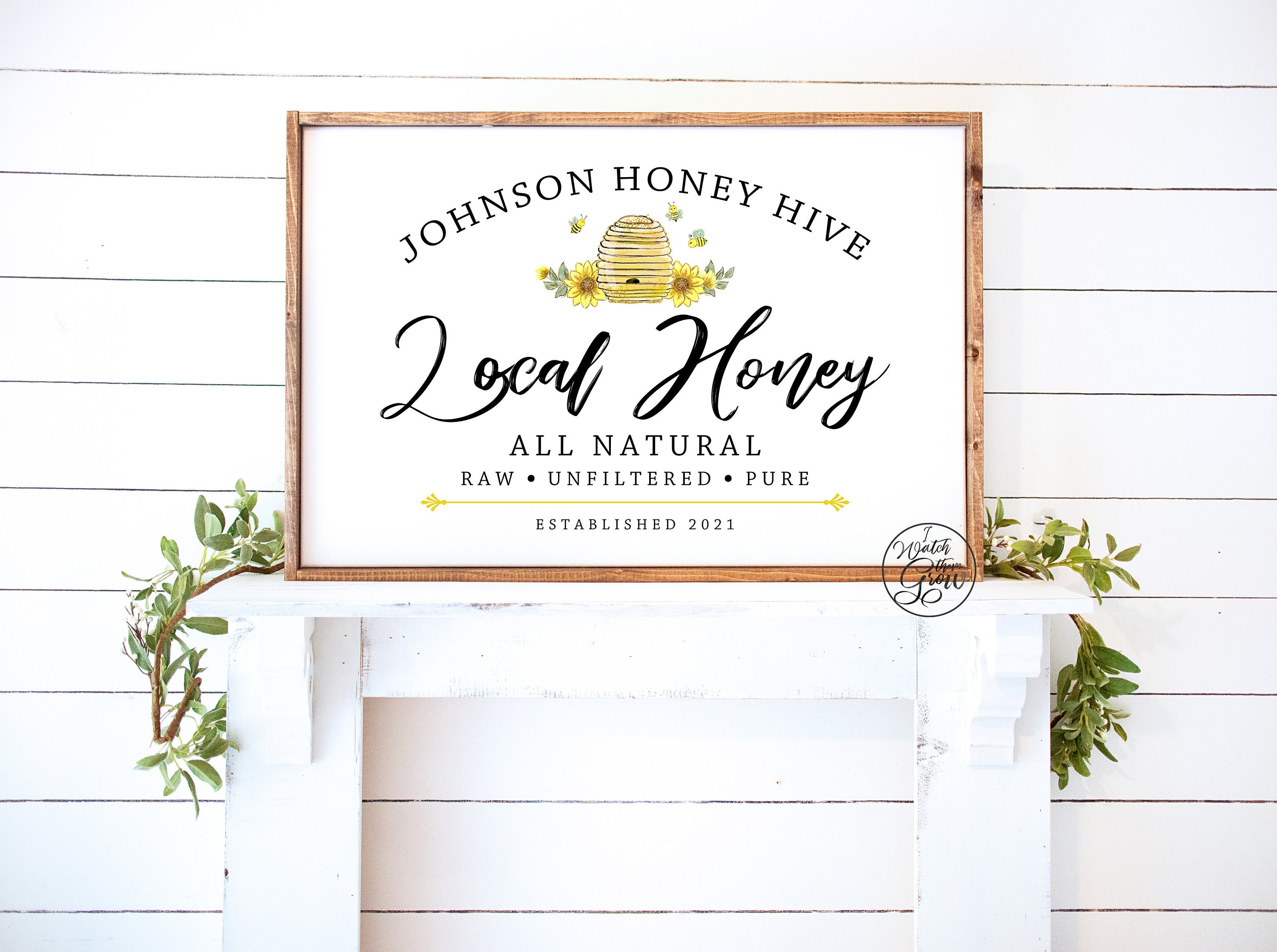 Local Honey Sign Personalized Printable Honey Sign Custom - Etsy