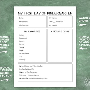 First Day of School Interview, Last Day of School Printable, Complete ...