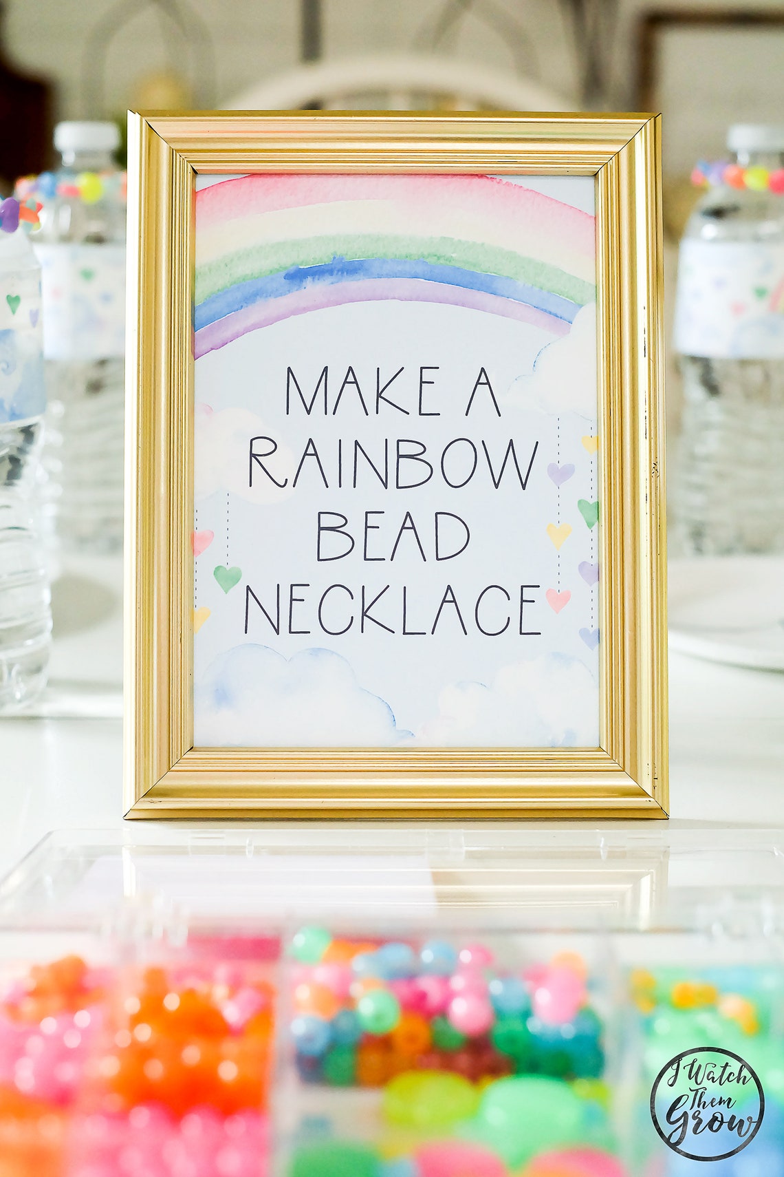 Pastel Rainbow Party Signs Editable Printable Rainbow Party - Etsy