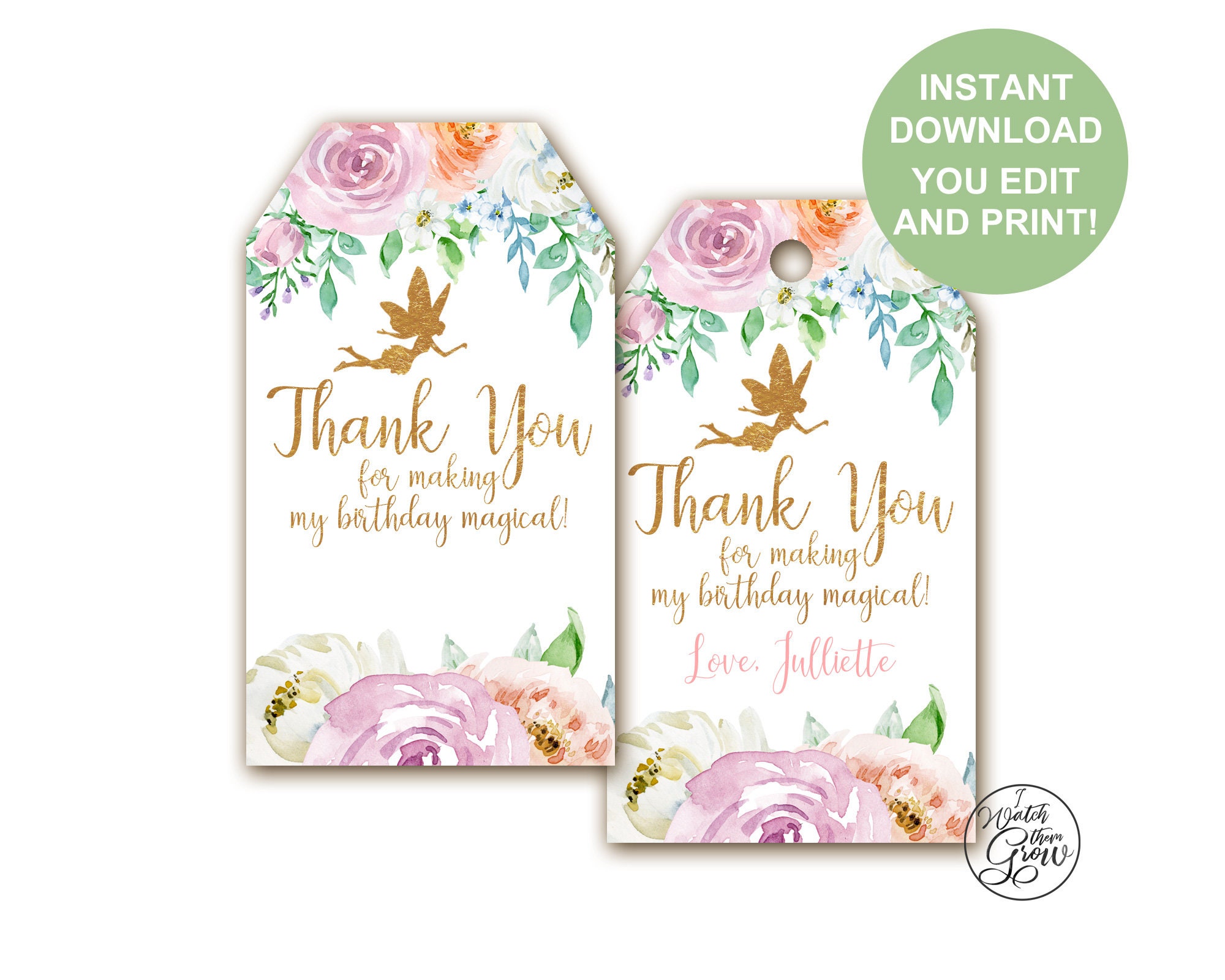 Paper & Party Supplies Editable Favor Tag Rapunzel Purple and Gold ...