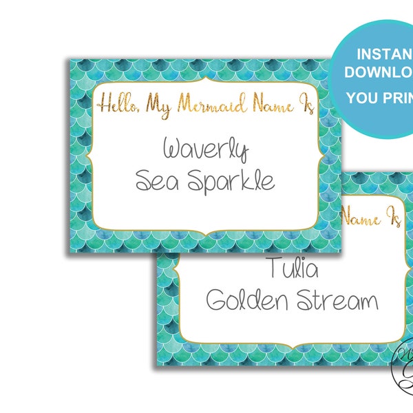 Mermaid Themed Baby Shower Printable Game - Etsy