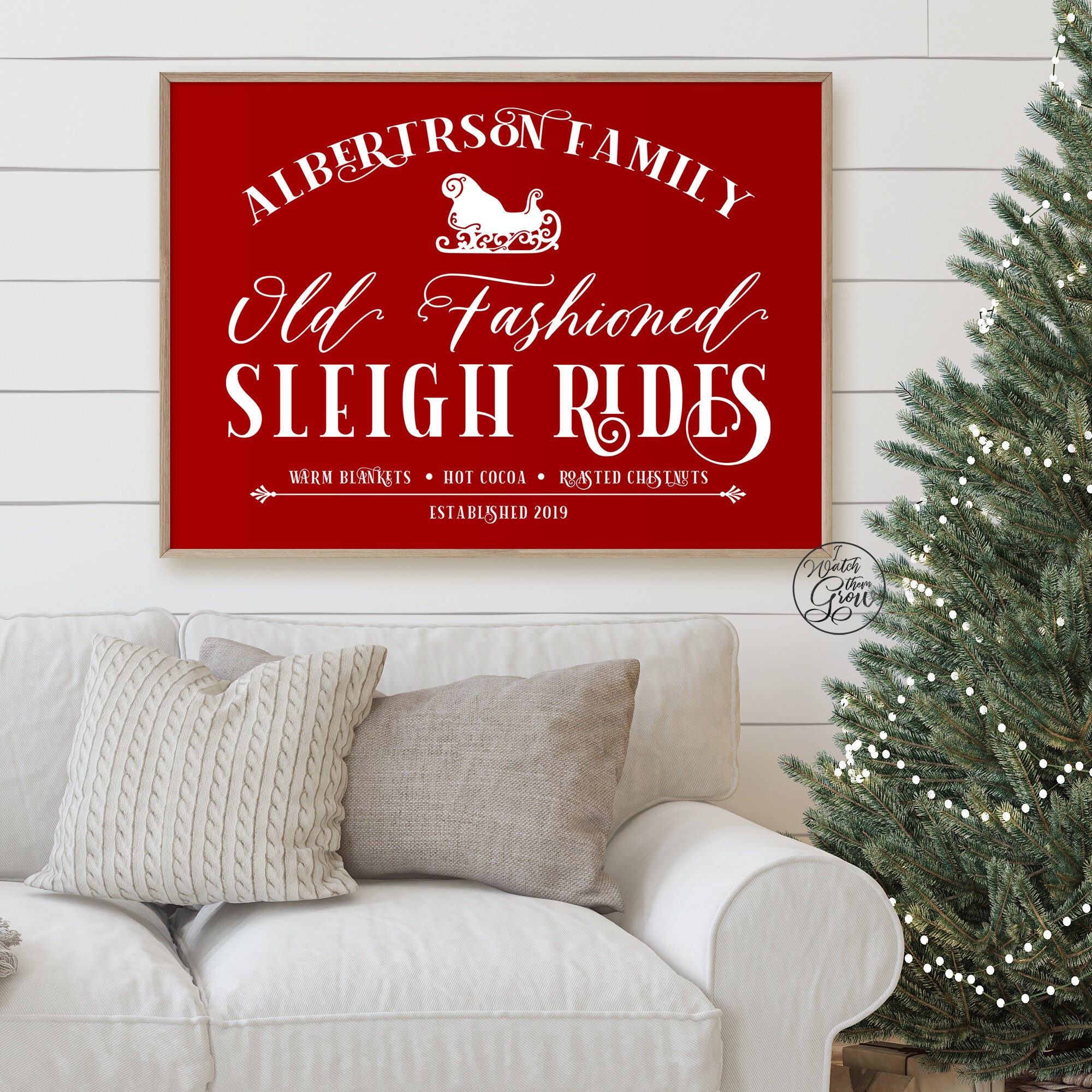 Personalized Sleigh Rides Sign Printable Custom Christmas - Etsy