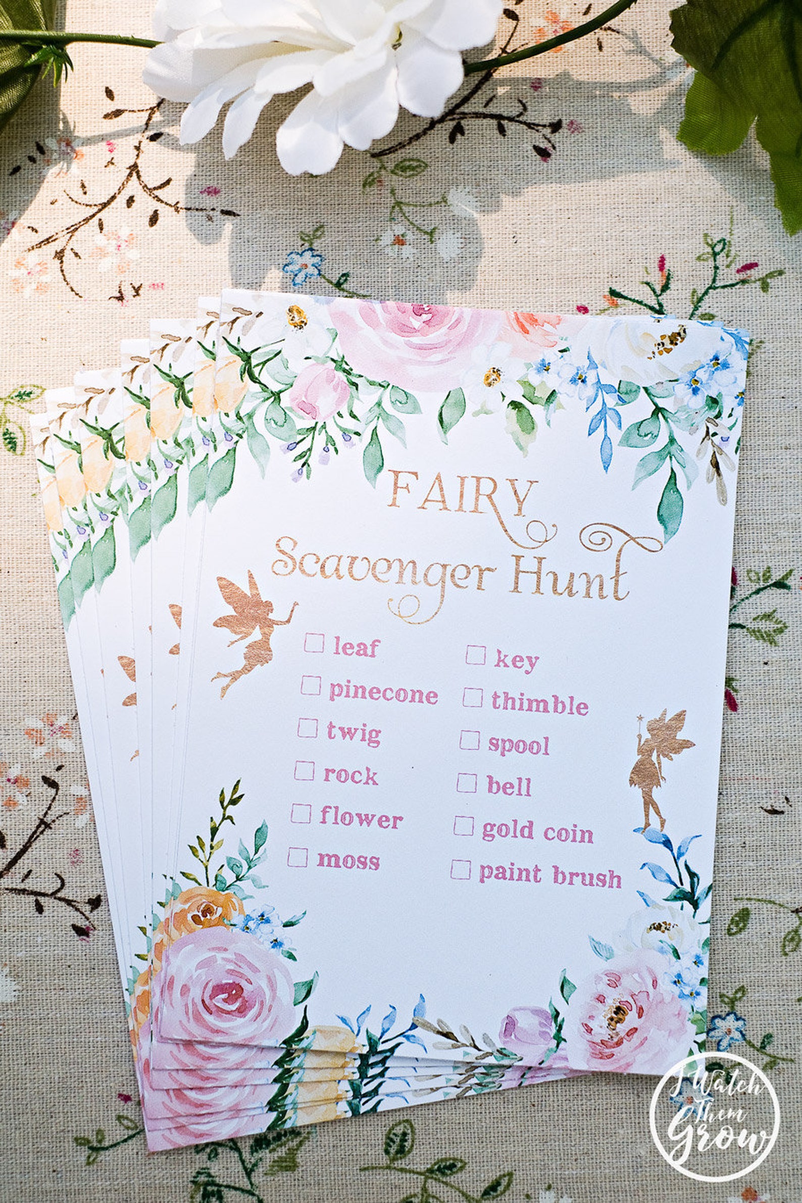 Editable Fairy Scavenger Hunt Game, Printable Fairy Party Game, Fairy ...