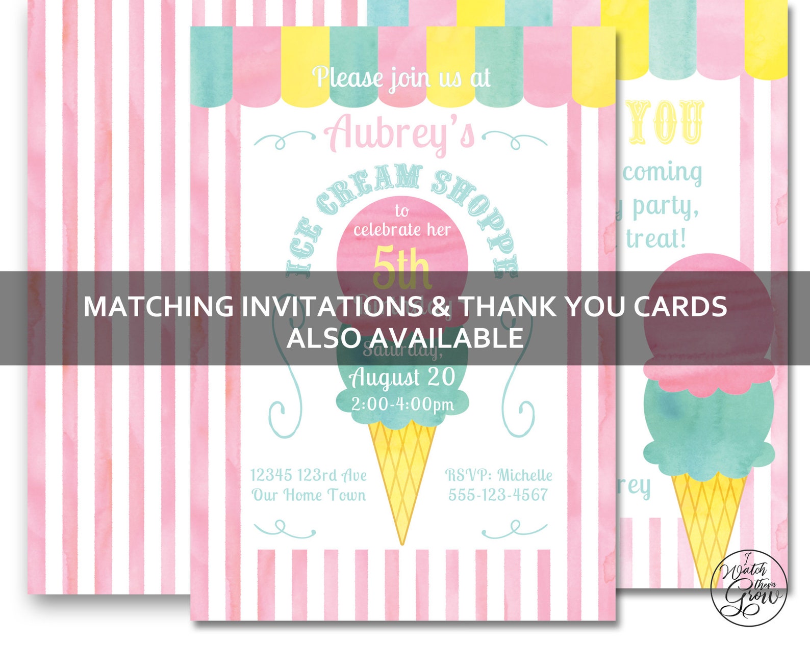 Ice Cream Party Banner Printable Ice Cream Social Banner Ice | Etsy