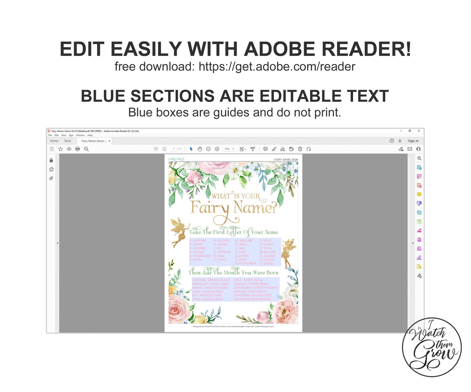 Editable Fairy Name Sign With Name Tags Set, Printable "what is Your ...