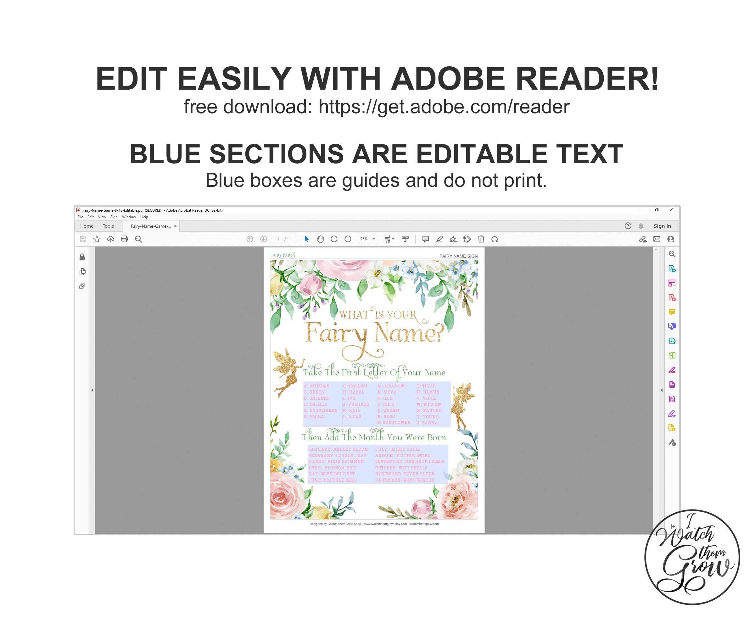 Editable Fairy Name Sign With Name Tags Set, Printable "what is Your ...