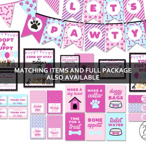 Puppy Party Tent Cards, Food Labels, Editable Printable Puppy Birthday ...