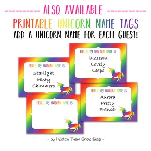 Rainbow Unicorn Name Game, Printable "what's Your Unicorn Name" Game ...