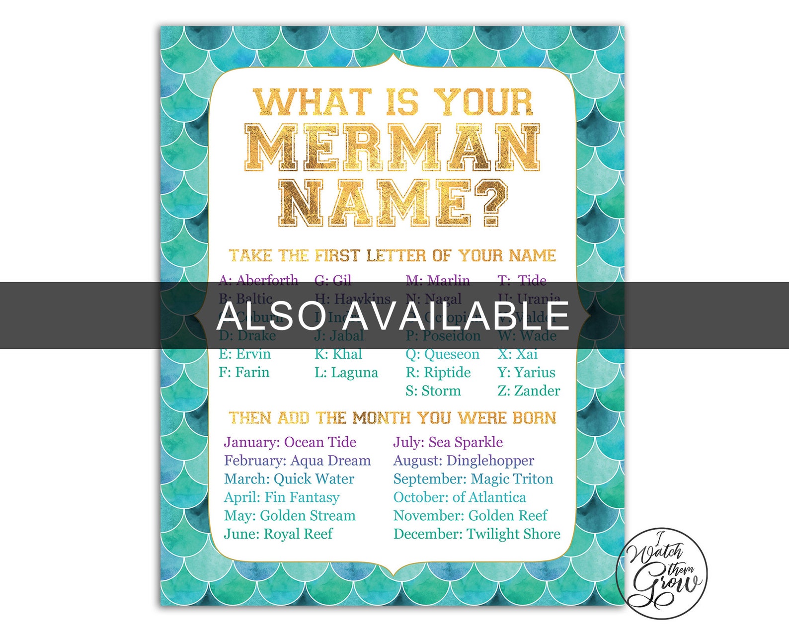 Merman Name Tag Printable Merman Name Stickers Merman Name - Etsy Ireland