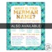 Merman Name Tag, Printable Merman Name Stickers, Merman Name Tags ...
