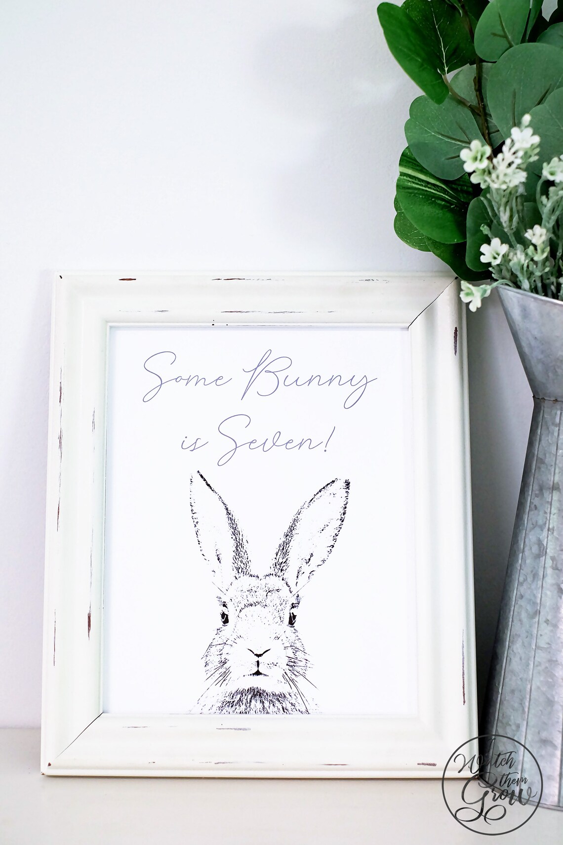 Editable Bunny Party Sign 8x10 Inch Printable Bunny Sign - Etsy