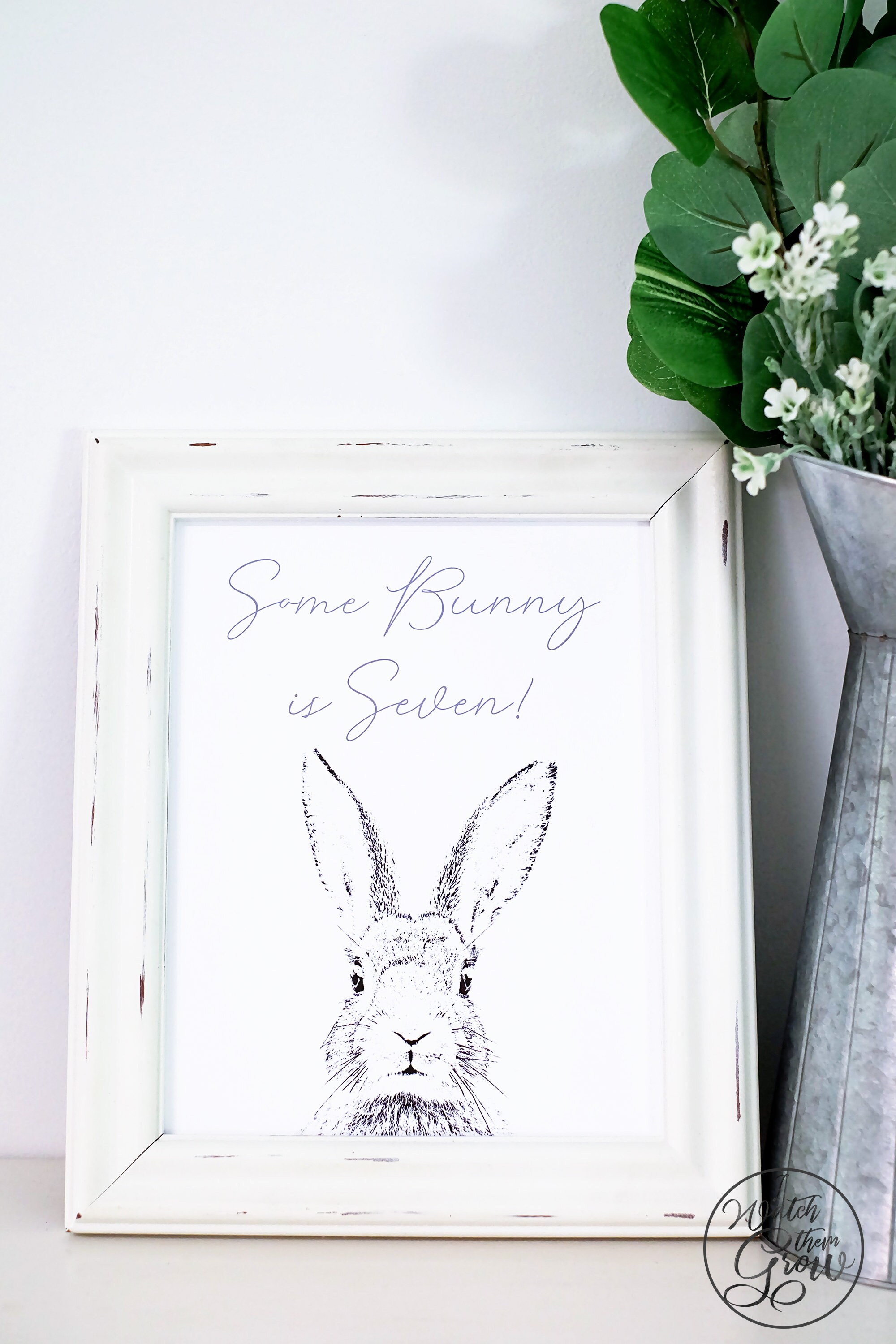 Editable Bunny Party Sign 8x10 Inch Printable Bunny Sign - Etsy