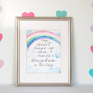 Pastel Rainbow Party Poster Printable Rainbow Watercolor Wall | Etsy