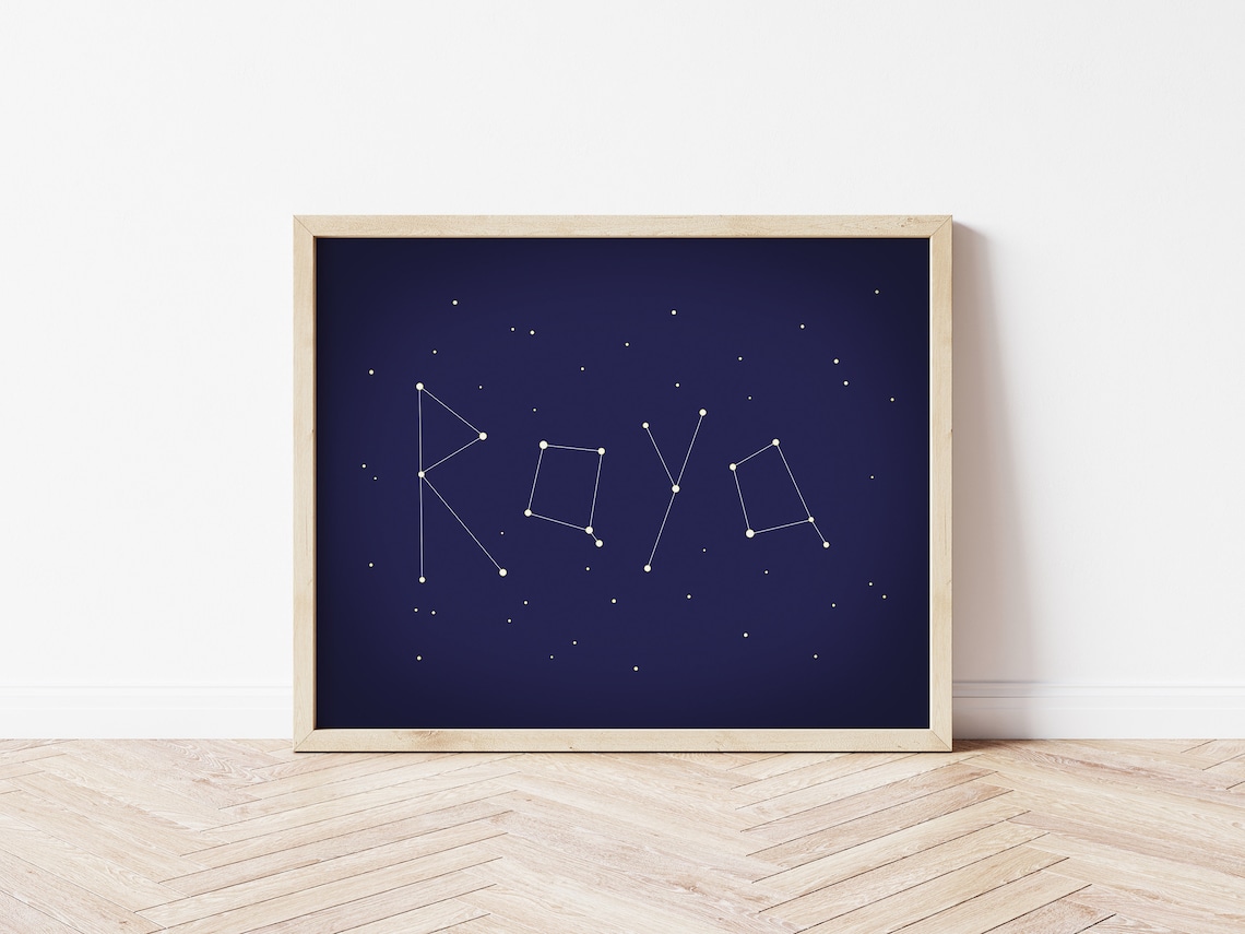 Custom Constellation Name Print, Printable Star Galaxy Art ...