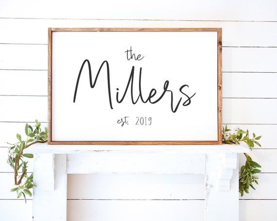 Personalized Family Name Sign, Printable Large Family Sign, Custom ...