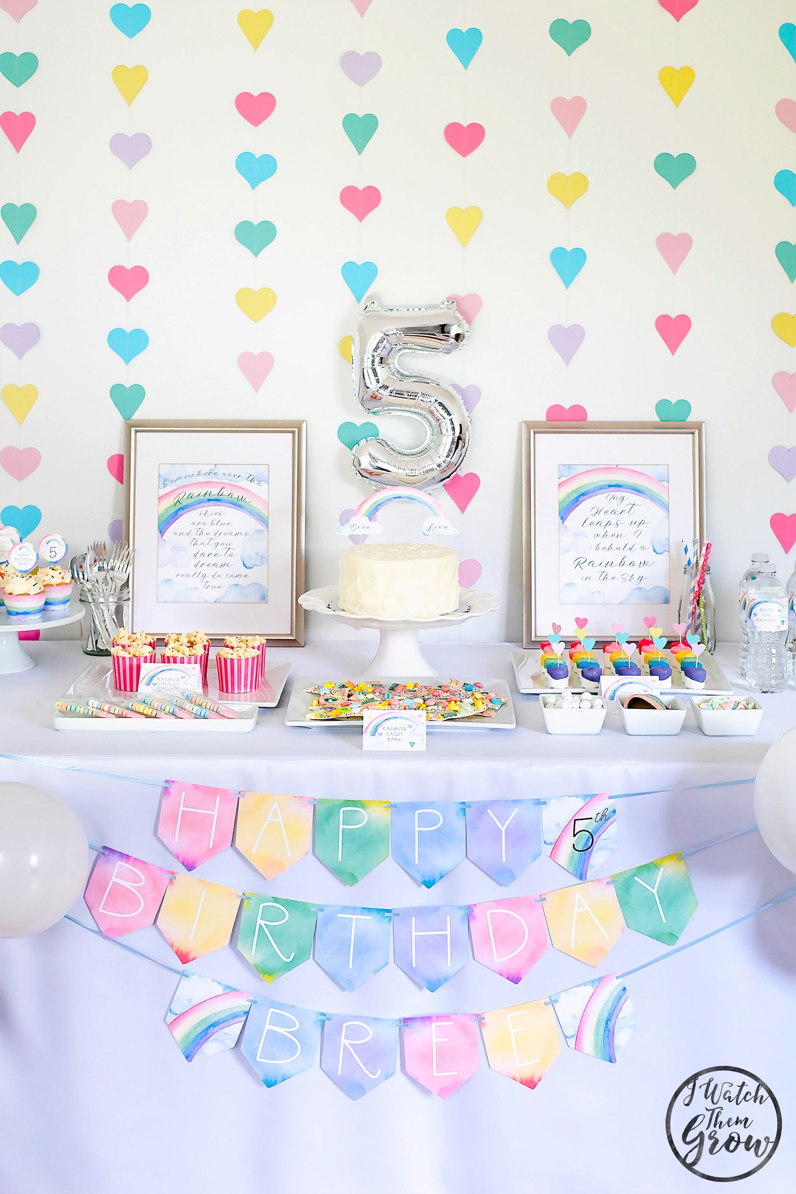 Pastel Rainbow Party Signs, Editable Printable Rainbow Party Activity ...