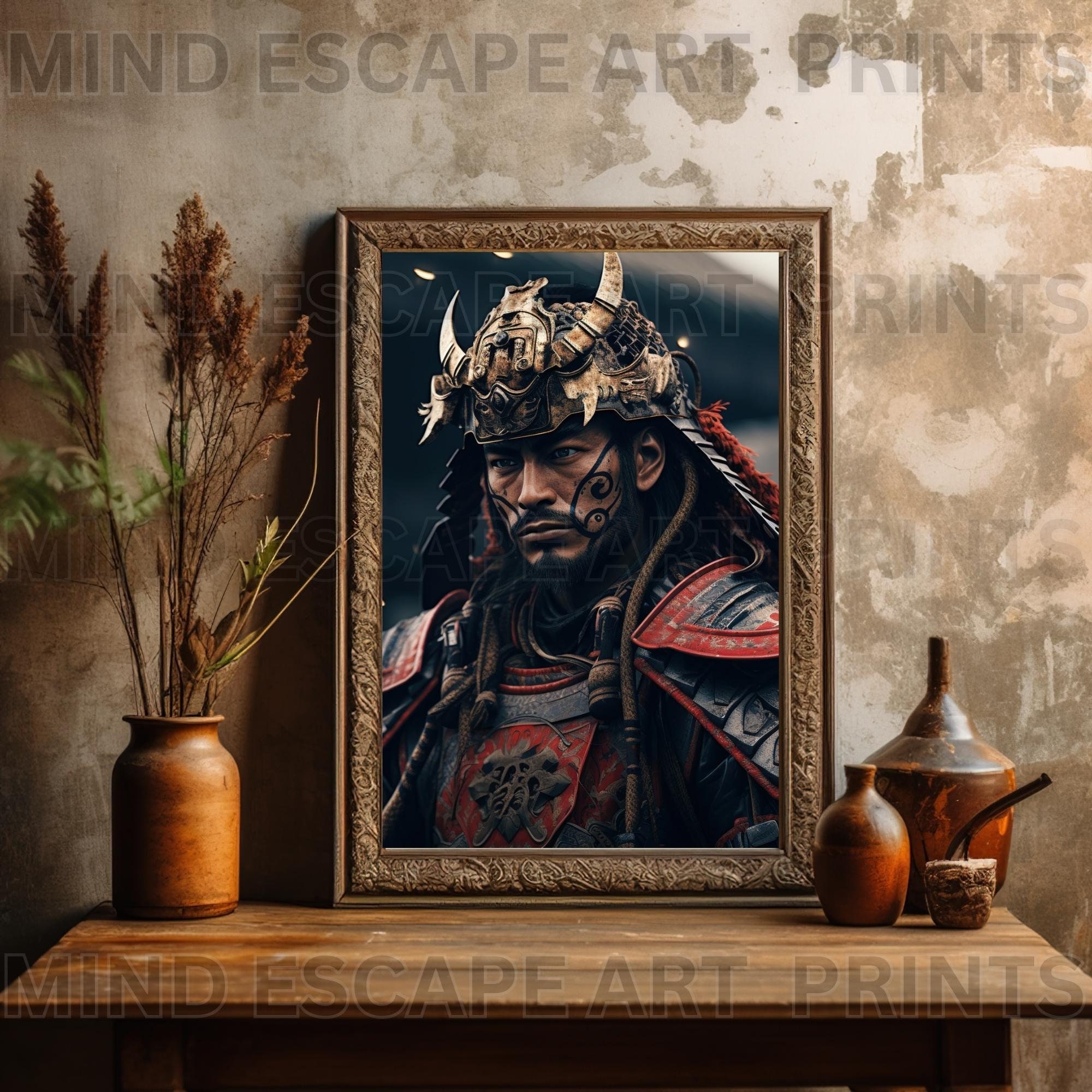 Samurai Digital Art Print,ai Generated Art,unique Wall Art,digital ...